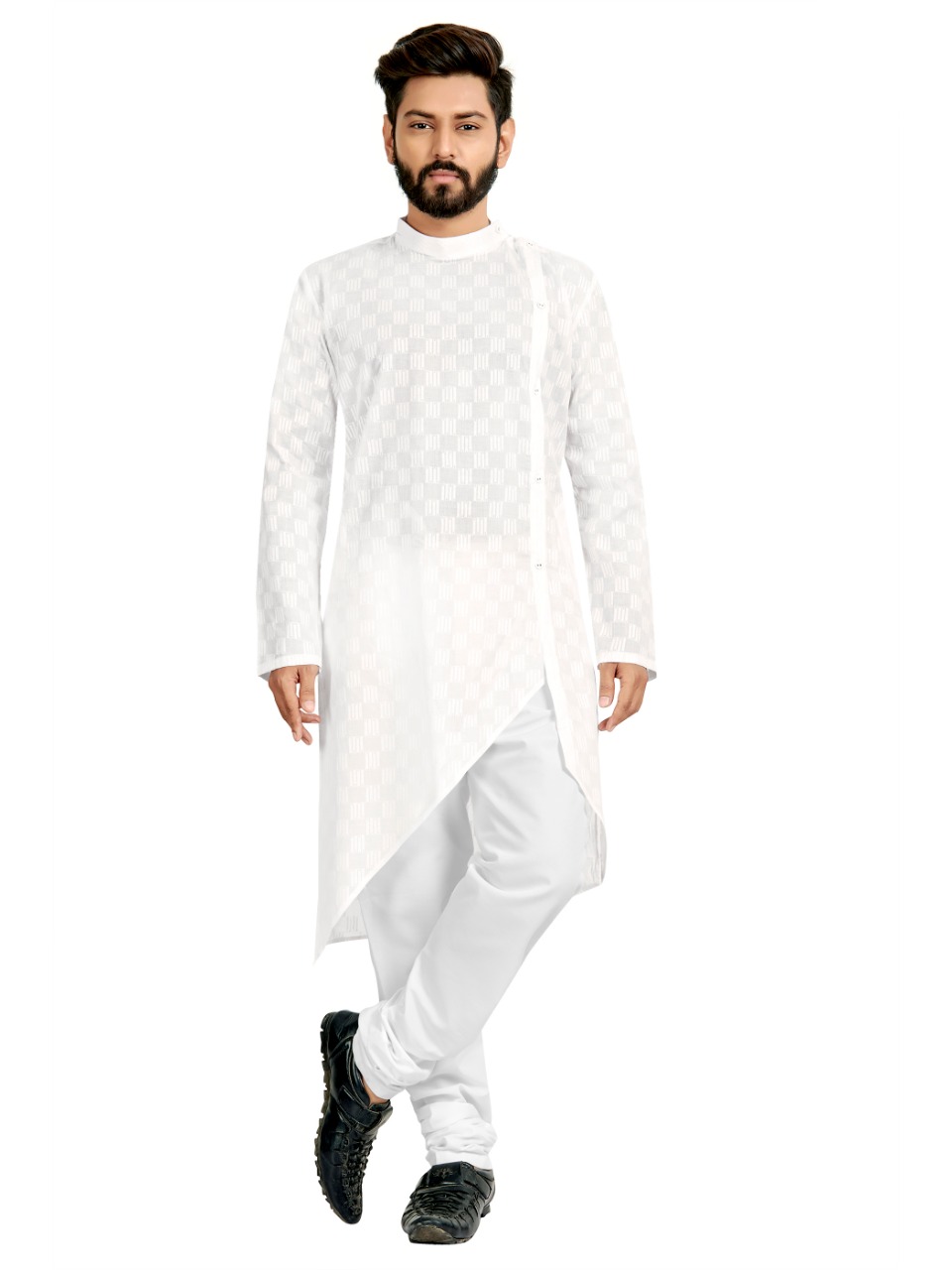 Men STITCHED KURTA WITH PYJAMA – Lubna Fashions