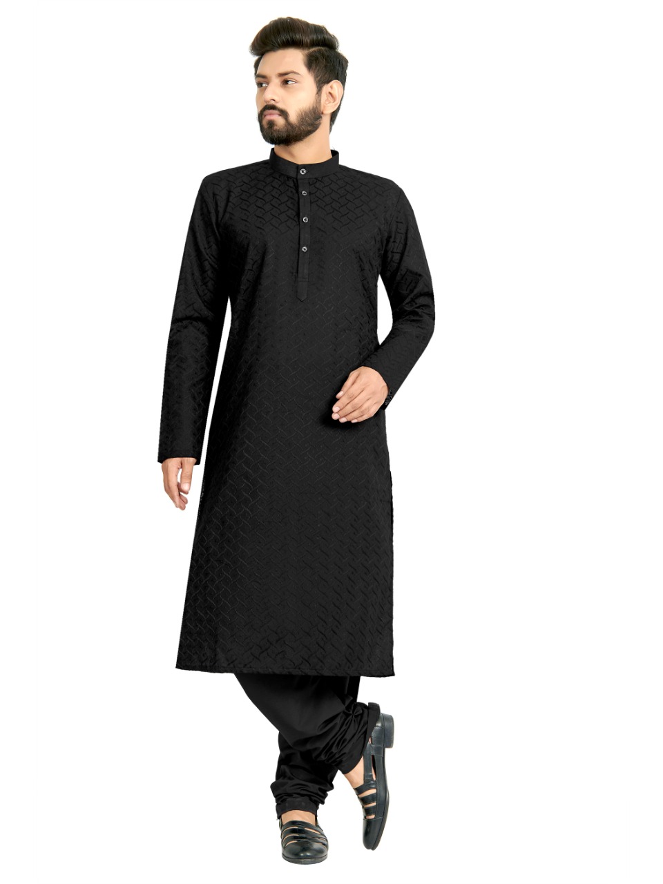 Men STITCHED KURTA WITH PYJAMA – Lubna Fashions